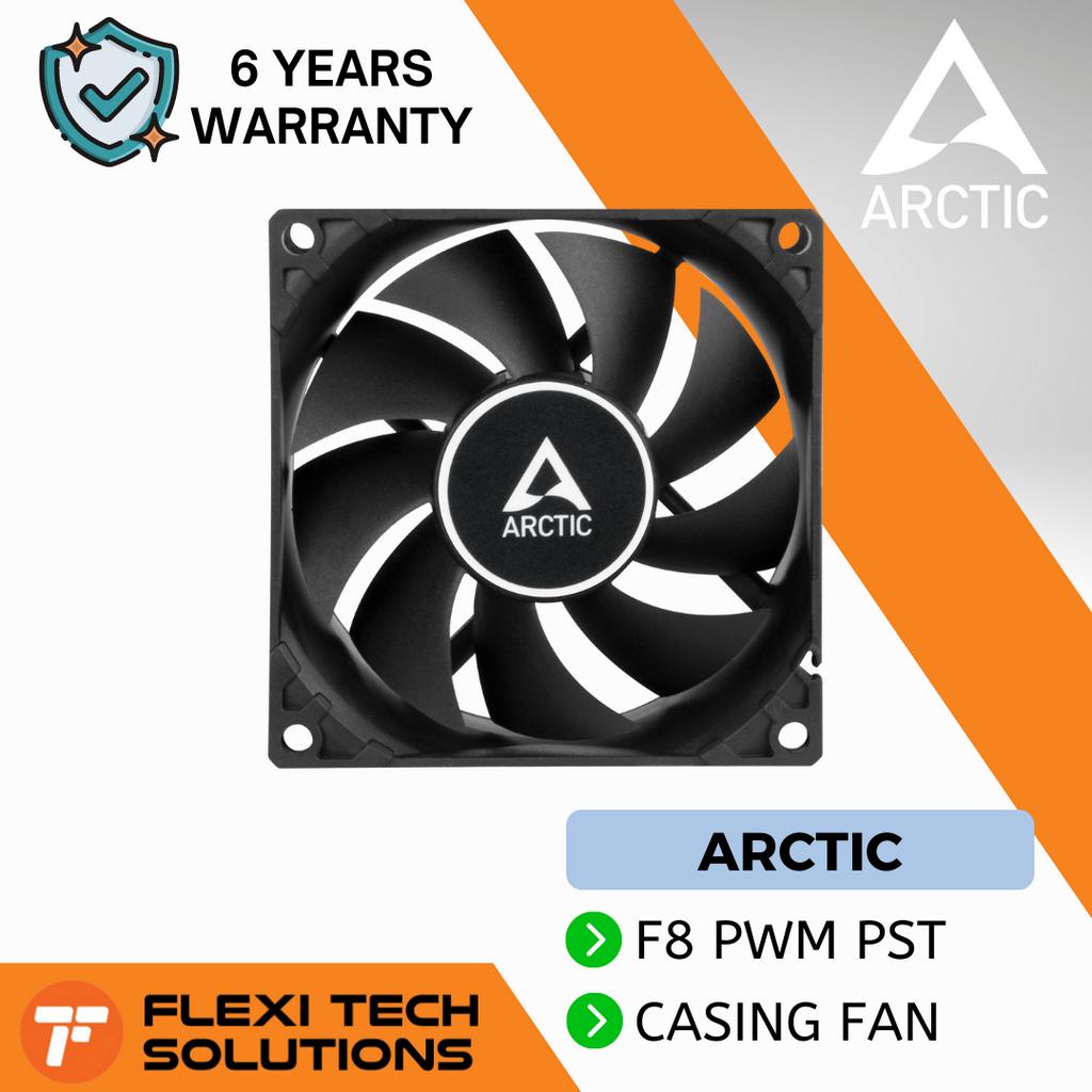 Flexi Tech ARCTIC F8 PWM PST 80mm Casing Fan - Black PC Desktop Case ...