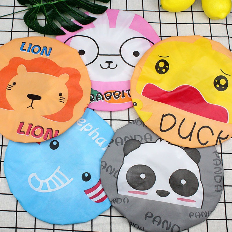 Cute cartoon bath shower cap Japanese-style bath cap Shampoo cap anti ...