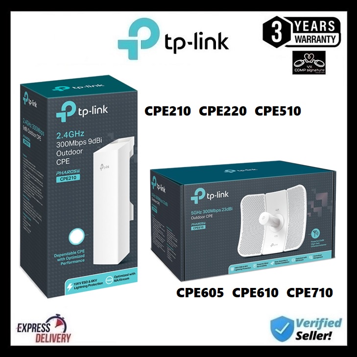 TP LINK CPE210 CPE220 CPE510 CPE605 CPE610 CPE710 300MBPS OUTDOOR CPE ...