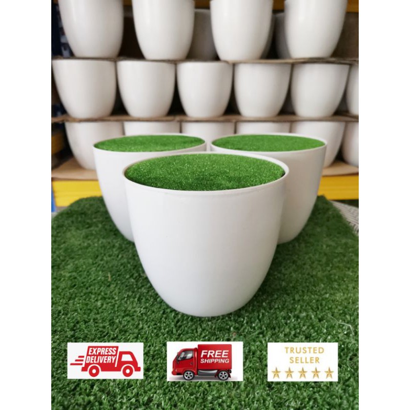 pasu bunga plastik berat siap span/plastic vase with moss | Shopee Malaysia