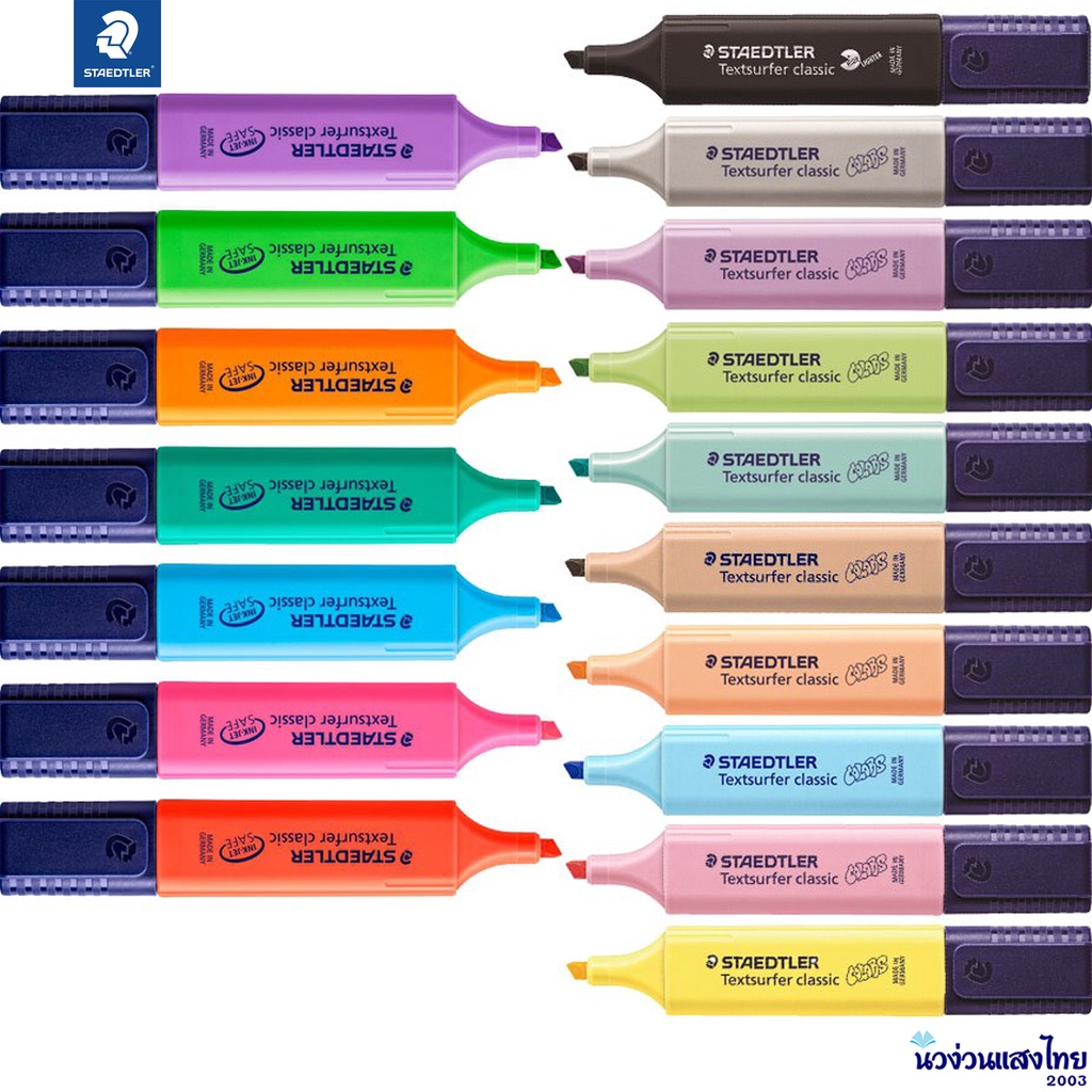 STAEDTLER Highlighter Line 1 ~ 5 mm Pen Textsurfer classic 364 Complete ...