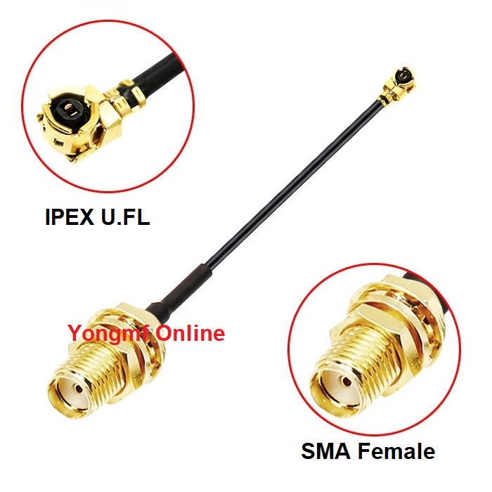 IPEX U.FL to SMA Female Connector Cable RF1.13 For Antenna WiFi (CP-C ...