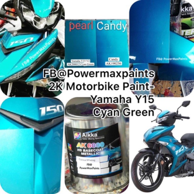 AIKKA AK200012 CYAN GREEN PEARL YAMAHA Y15 2K MOTOR PAINT | Shopee Malaysia