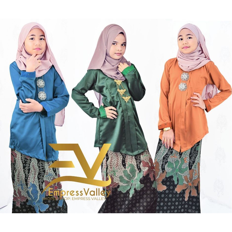 Kebaya Batik Maya Amira (Budak) | Shopee Malaysia