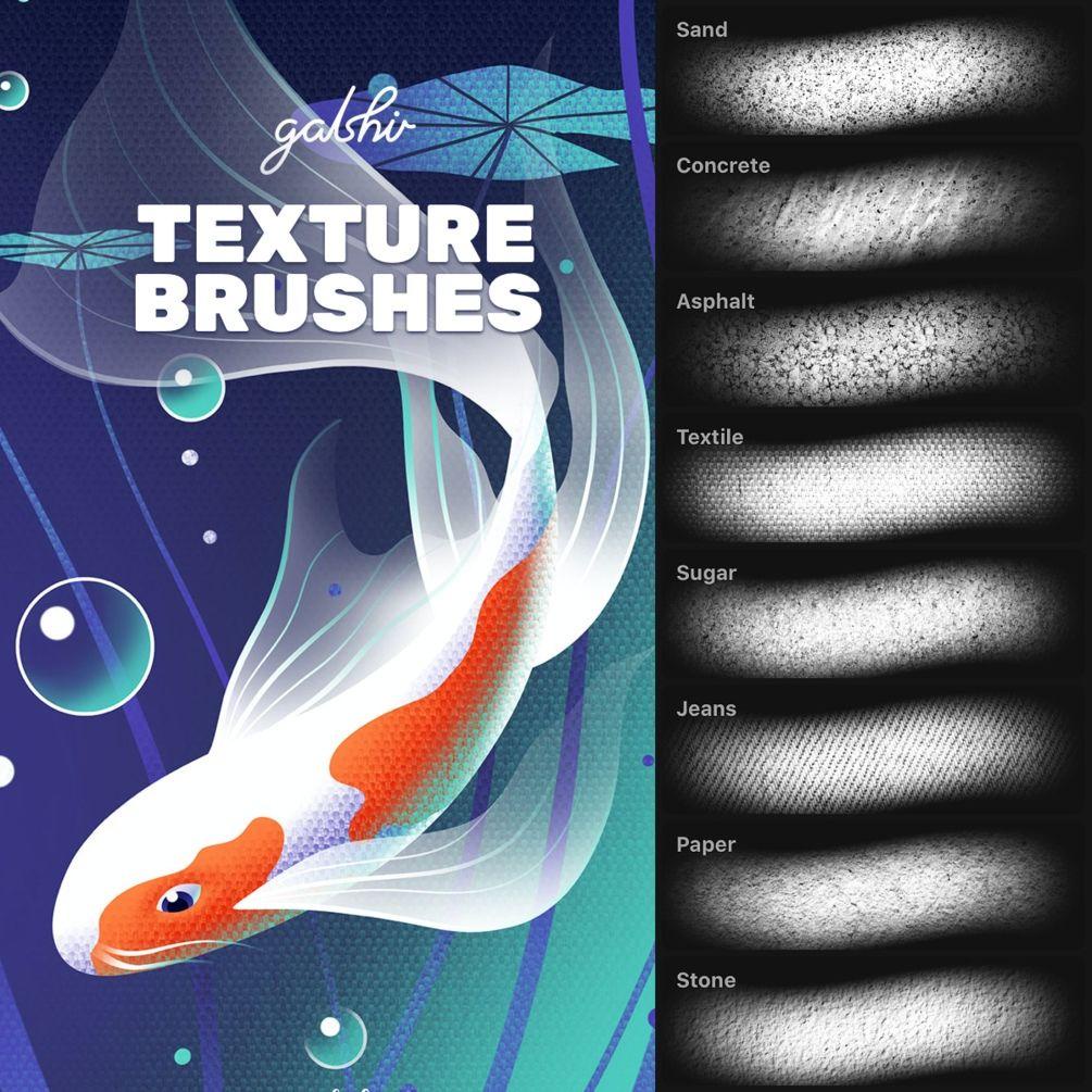 Procreate Texture Brushes by Gal Shir for Procreate- Procreate Brushes ...