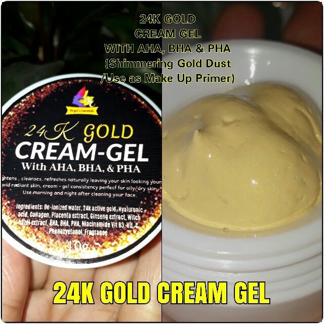 10Grams 24K GOLD CREAM-GEL WITH AHA,BHA, &PHA | Shopee Malaysia