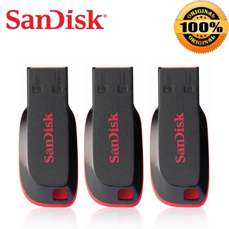 SanDisk Cruzer Blade CZ50 128GB/64GB/32GB/16GB/8GB USB 2.0 Flash Drive/PendriveREADY STOCK ...