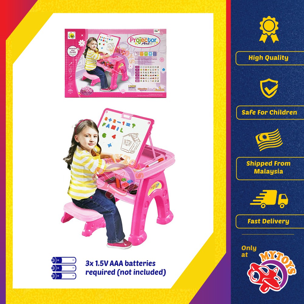 Projector Drawing Table Board 60cm with Numbers Letters Set And Stool ...