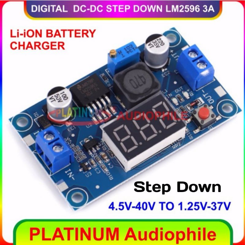 Step Down LM2596 Digital DC To DC Step Down Adjustable Module | Shopee ...