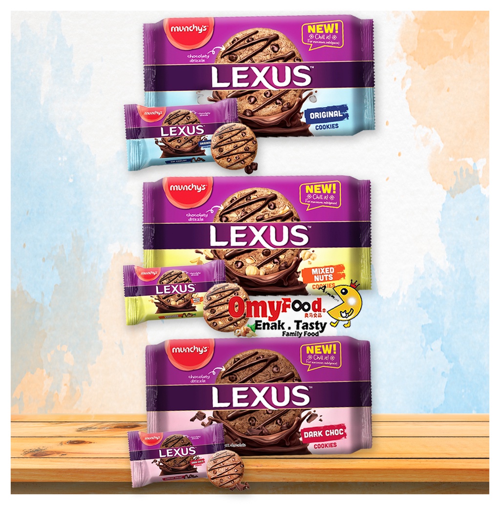 189g Munchy's Lexus Cookies [Original/Dark Choco/Mixed Nuts][OmyFood ...