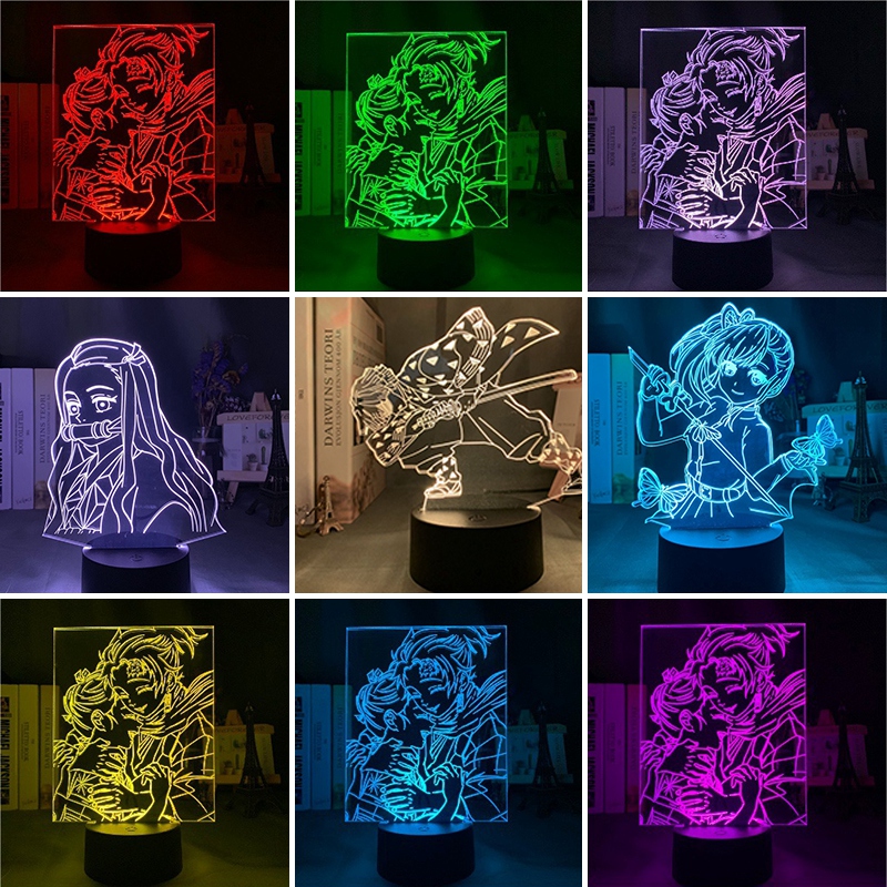 Demon Slayer Anime Night Light Shinobu Kocho Color Changing Kimetsu No ...