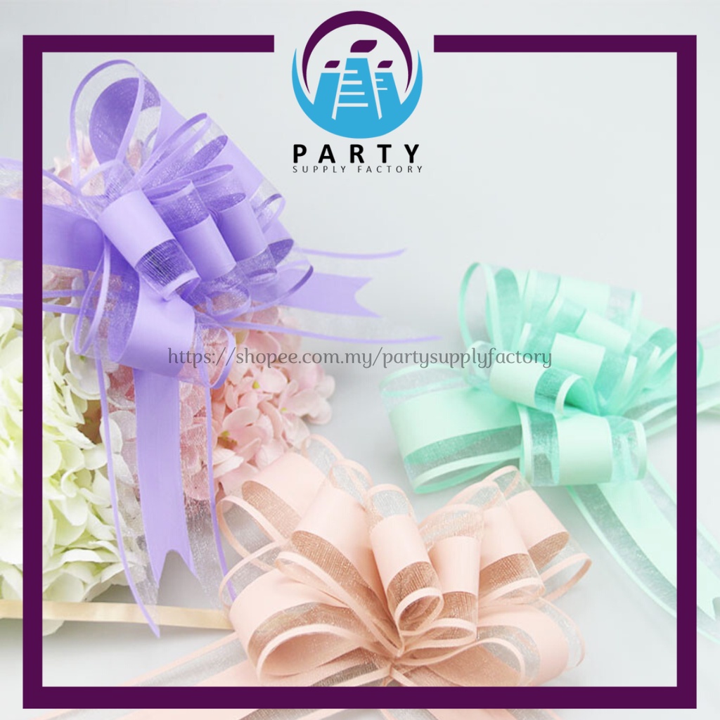 10 PCS PREMIUM PULL RIBBON / REBEN TARIK / REBEN SIAP BENTUK (CODE ...