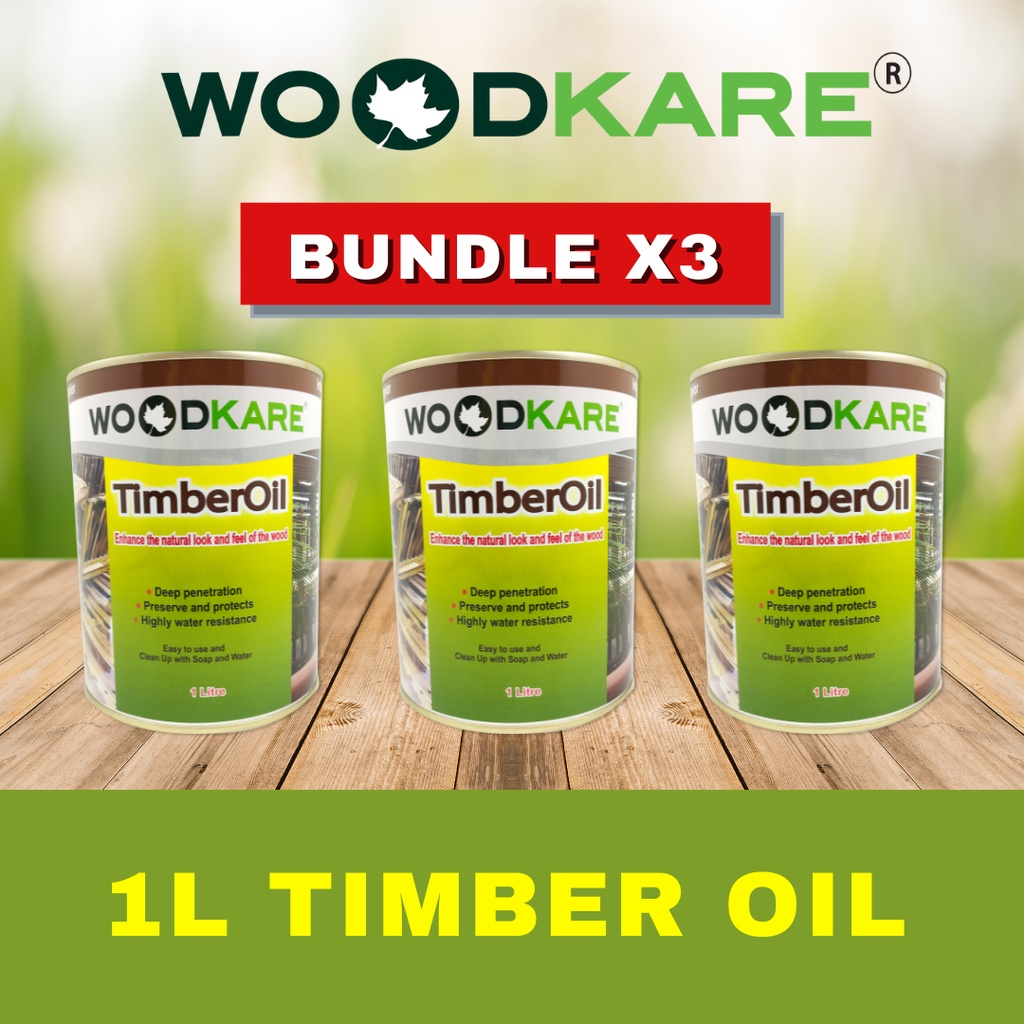 WK Wood Timber Gloss Finish Oil Bundle Pack 1 Litre | Shopee Malaysia