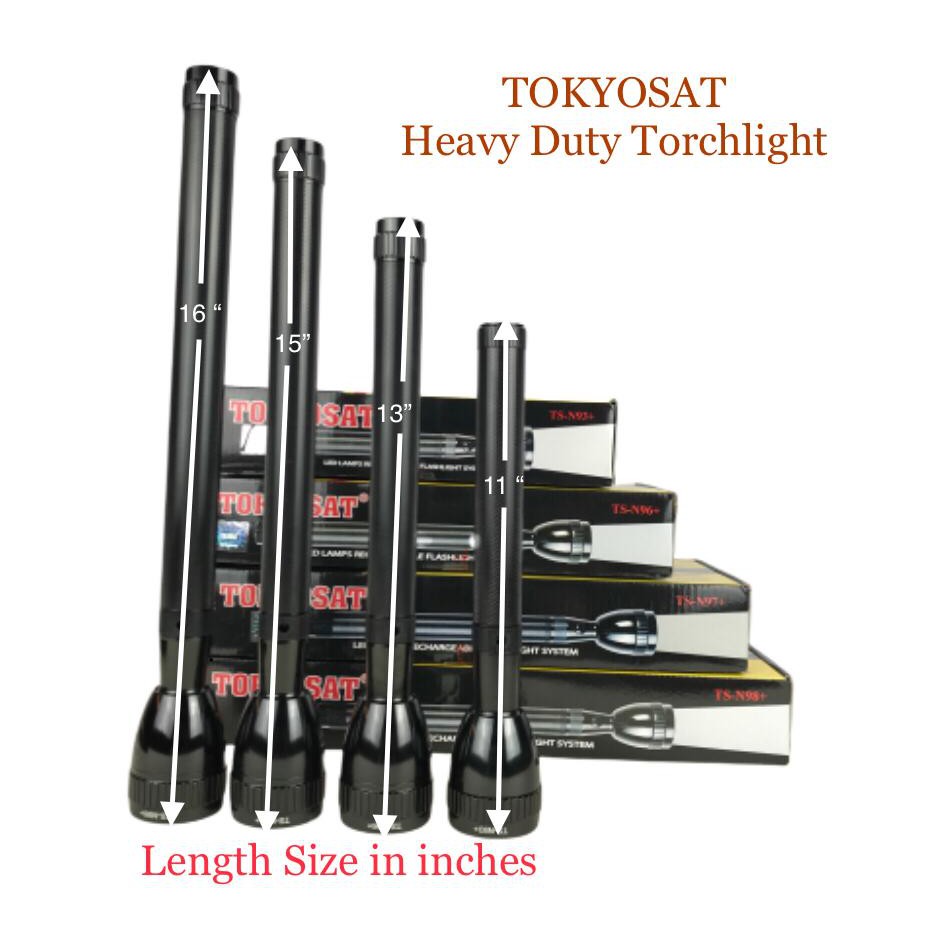TOKYOSAT RECHARGEABLE FLASHLIGHT, HAEVY DUTY TORCHLIGHT, international ...