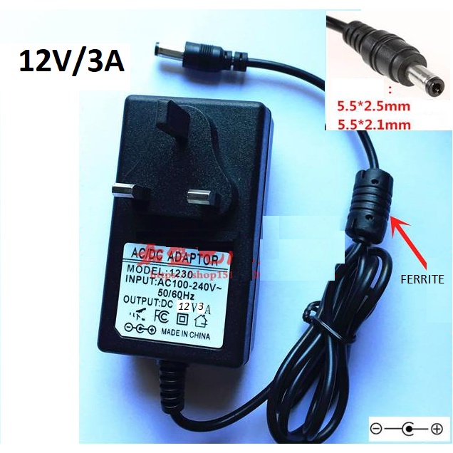 MALAYSIA PLUG 12V 1A 2A 3A 5A AC to DC Power Supply Adapter | Shopee ...