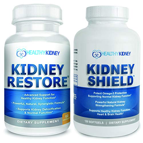 Kidney Restore & Kidney Shield 2-Pack Bundle for Kidney Cleanse, FROM ...