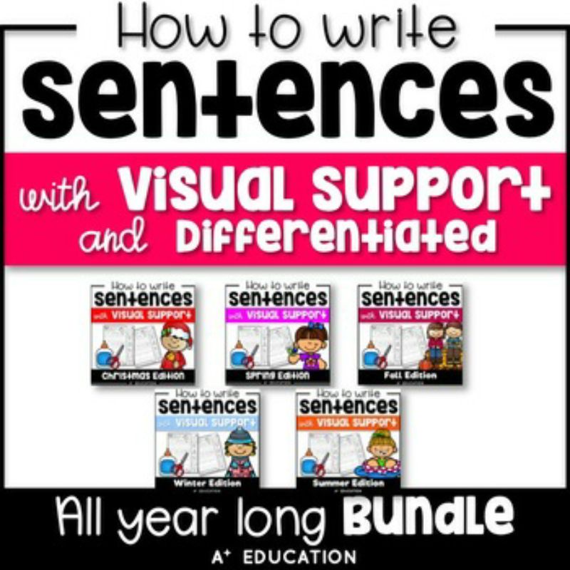 114-How to write sentences bundle-Kindergarten Sentence Structure ...
