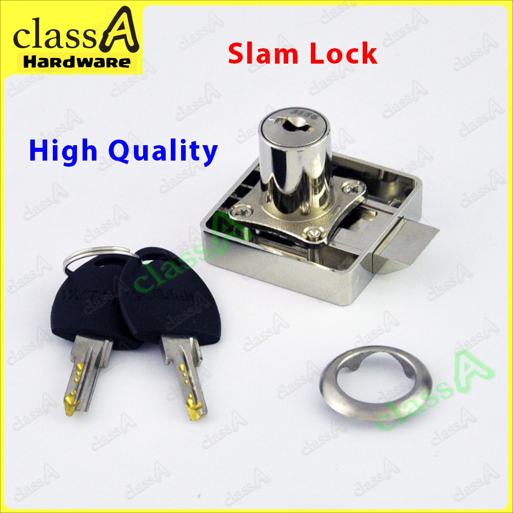 ClassAHW Square Drawer Latch Slam Lock Kunci Almari Laci Meja | Shopee ...