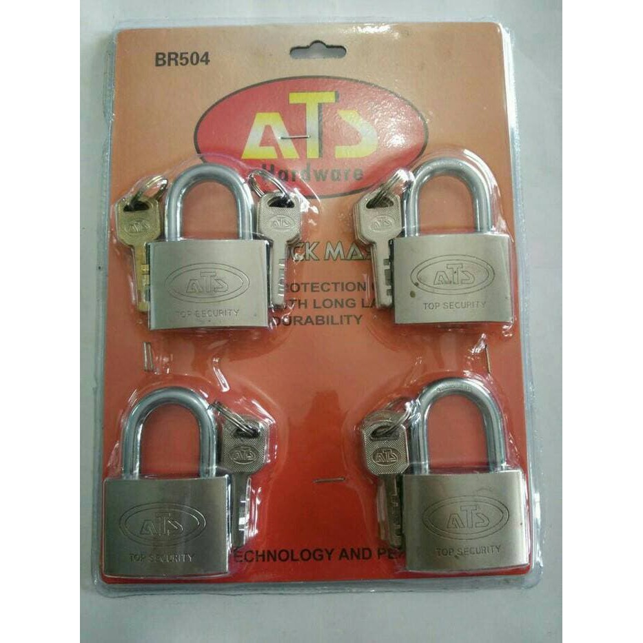 Ats Masterkey Home / Shop Padlock 50mm x 4pcs | Shopee Malaysia