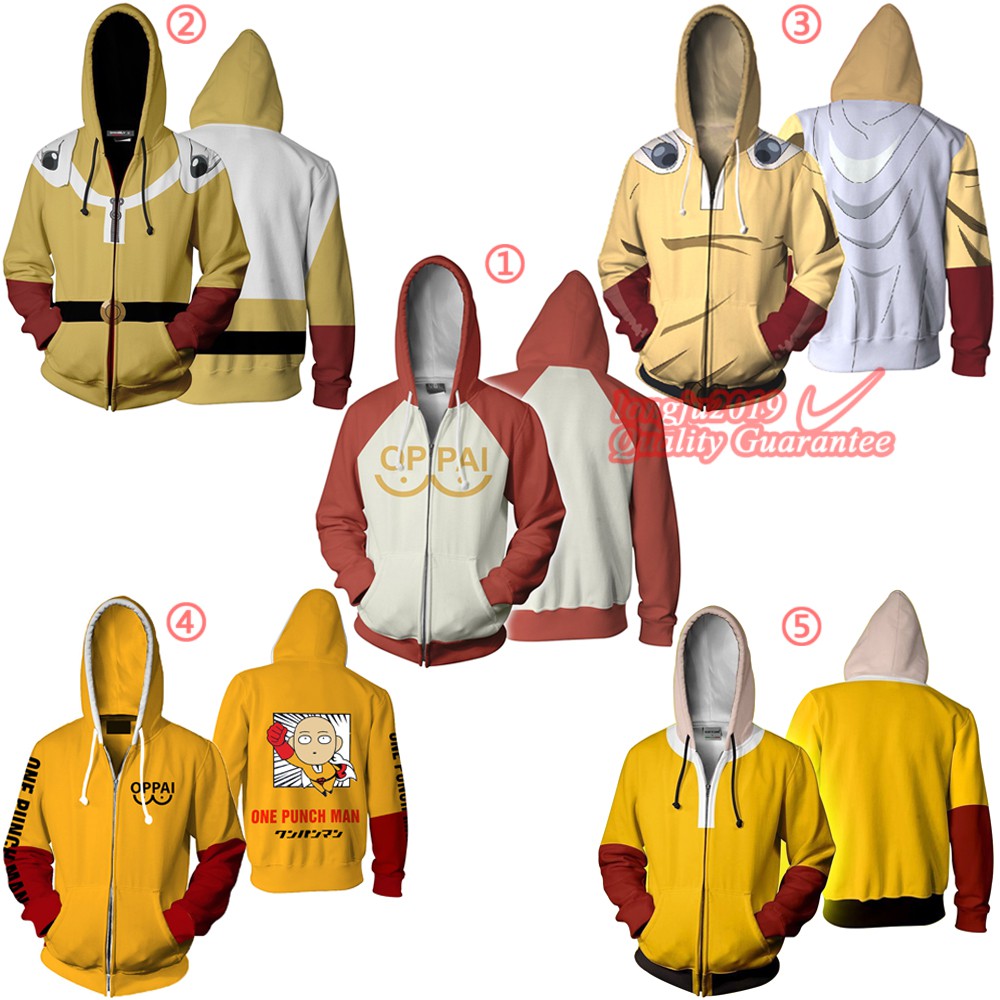 One Punch-Man Hoodie Men Casual Jacket Cos One Punch Saitama Sweater ...