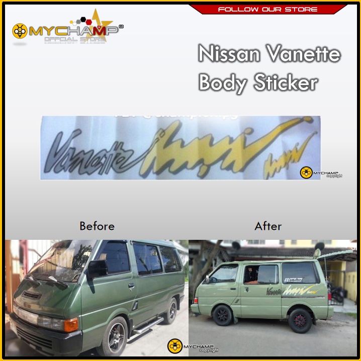 Nissan Vanette C22 Type 2 Car Body Sticker Decorative Style | Shopee ...