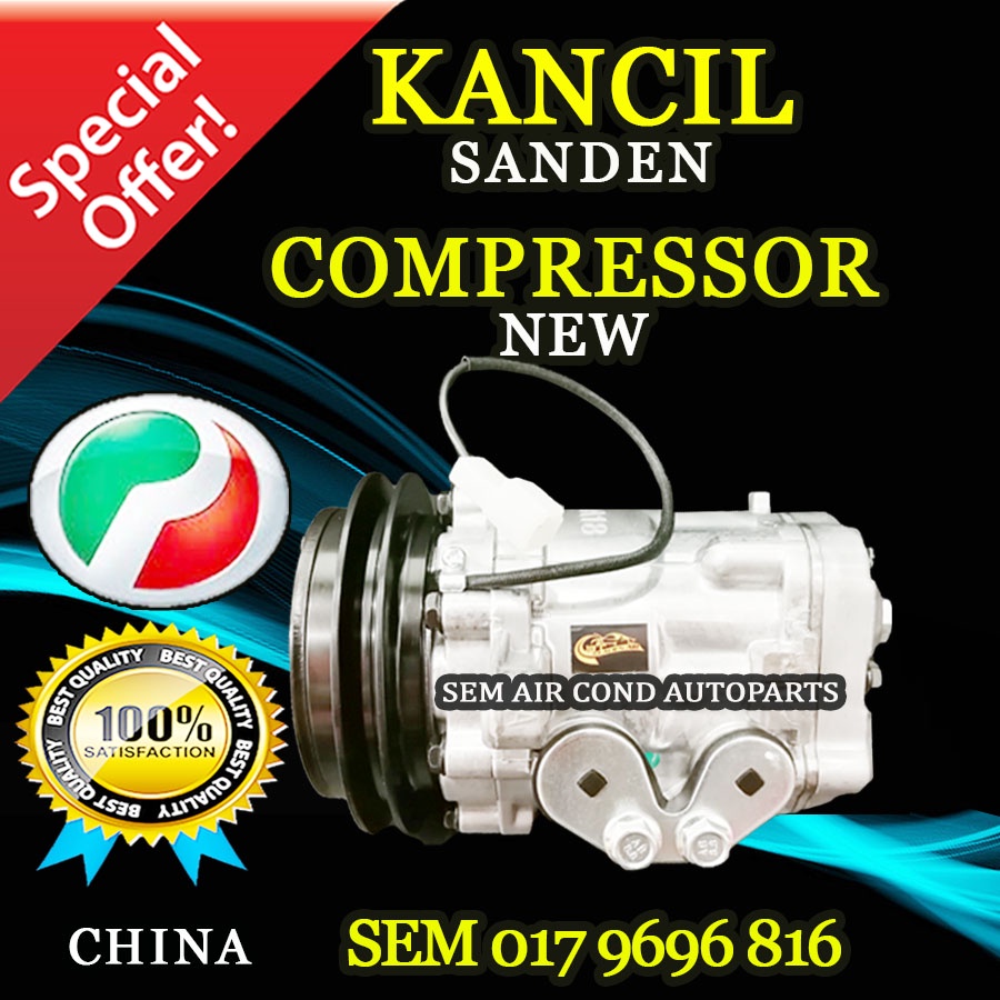 PERODUA KANCIL SANDEN SD OEM CHINA NEW COMPRESSOR/ KOMPRESOR (CAR ...