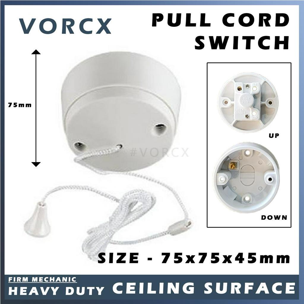 VX 10A Pull Cord Switch 1Gang 2Way Ceiling Surface | Shopee Malaysia