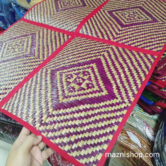 SAPRA MENGKUAN 4 SEGI & BULAT Tikar Lapik Makan Alas Makanan Alas ...