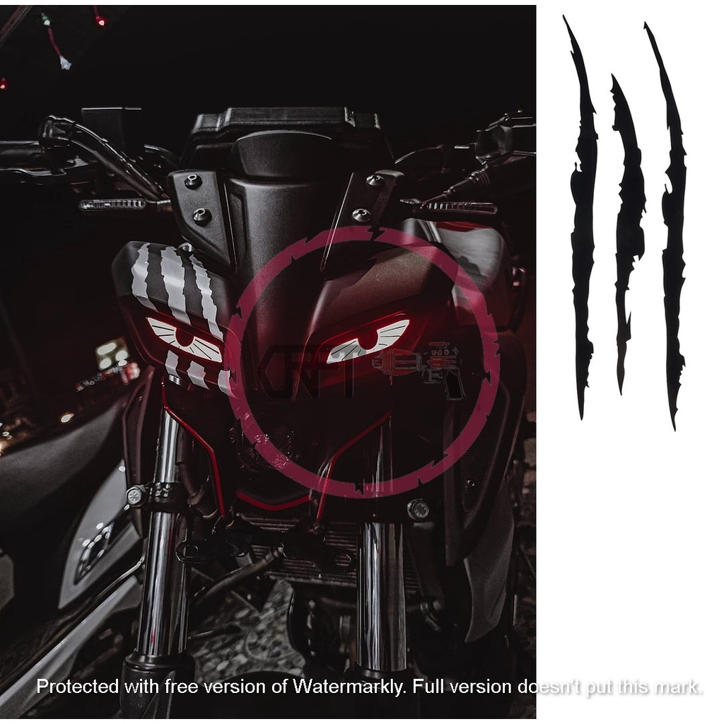 CFS400 Yamaha Monster Stripes MT07 / MT09 / MT15 / MT25 Headlight ...