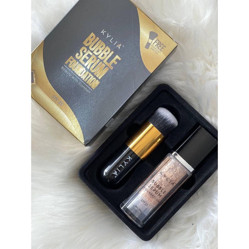 KYLIA BUBBLE SERUM FOUNDATION WITH BRUSH 30ml | Shopee Malaysia