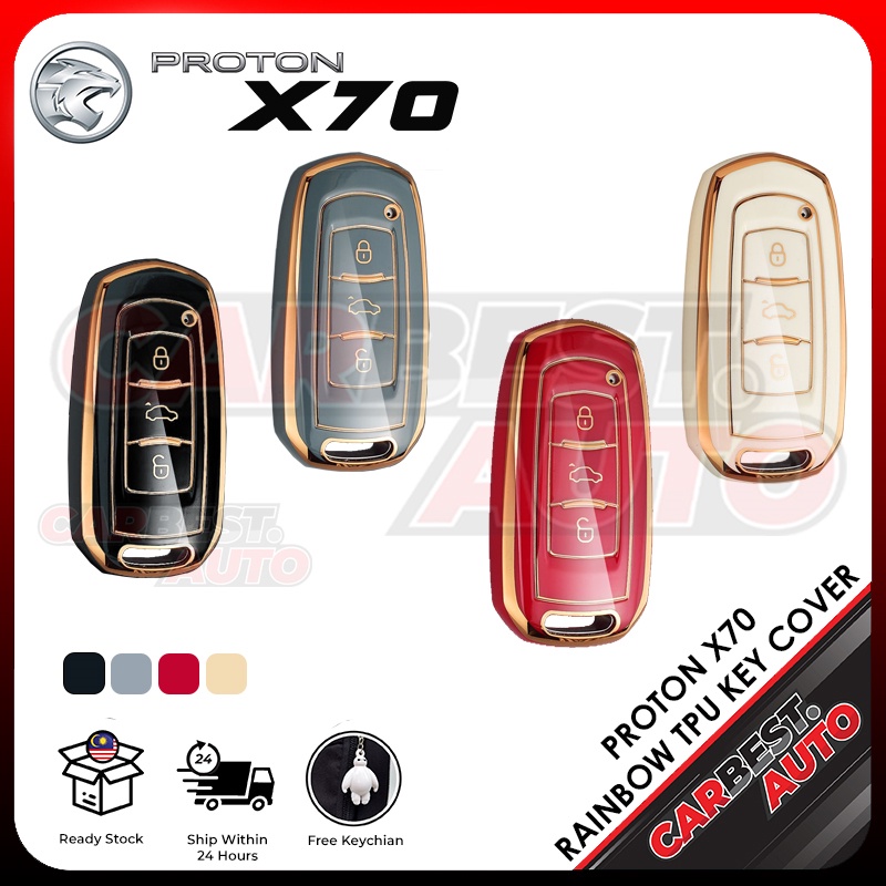 Proton X70 Rainbow New Chrome Reflective TPU Car Key Cover Key Case Fob ...