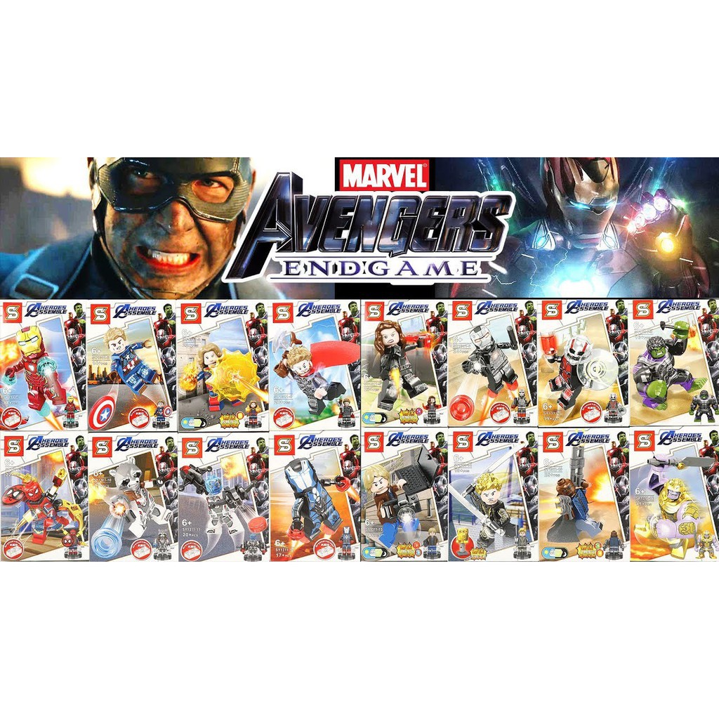 Superheroes Marvel Avenger Lego 1set 8box Children's Puzzle Assembled ...