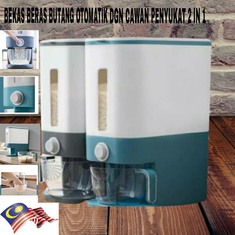 Bekas Beras Viral Smart Rice Dispenser Kitchen Storage | Shopee Malaysia