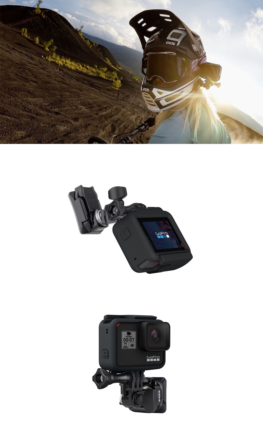 GoPro Helmet Front and Side Mount, Mount any GoPro to the front or side ...