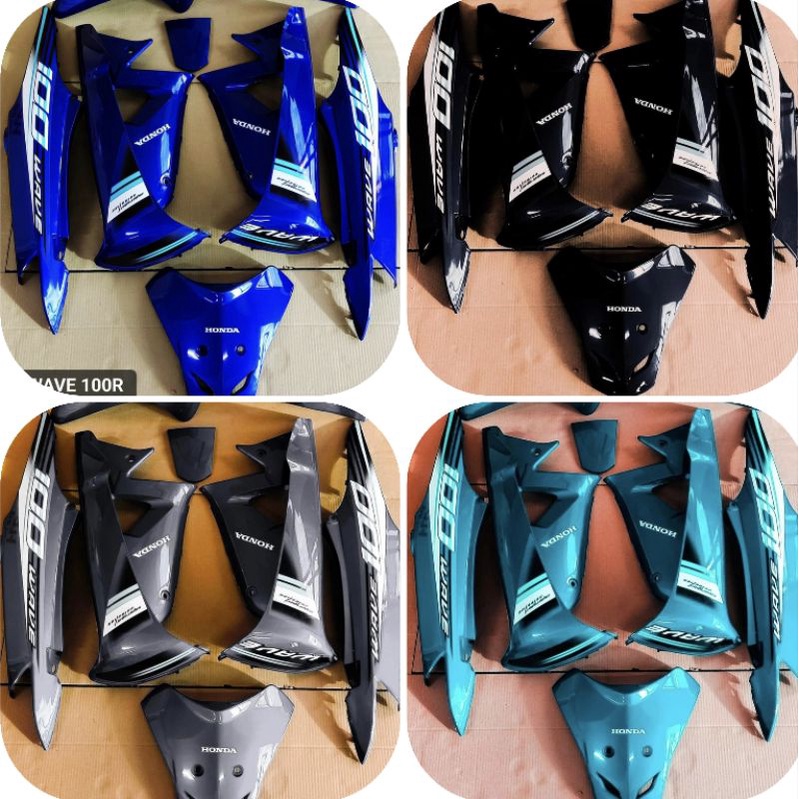 coverset dan sticker honda wave 100R / W100R / 100 R / WAVE 100 / EX5 ...