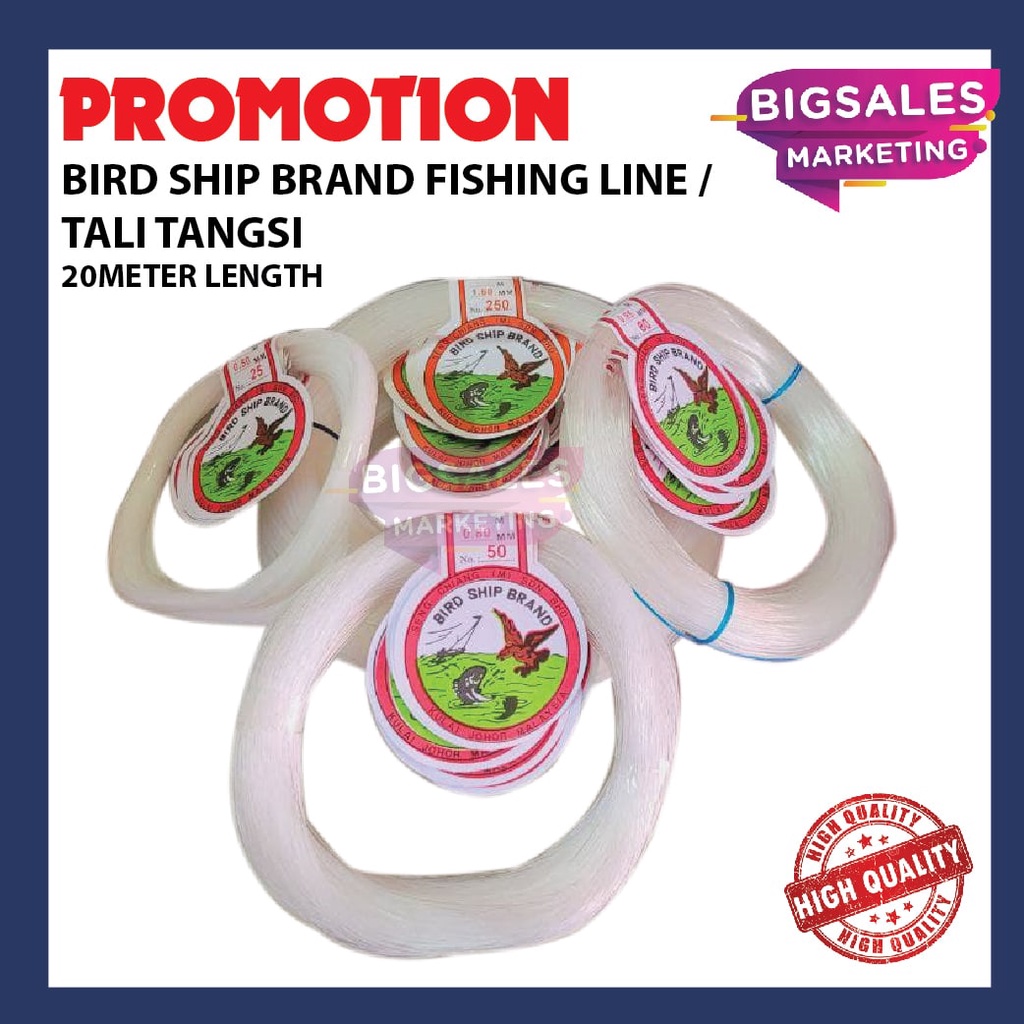 20 METER BIGSALES NO : 5 - 400 PFN White Nylon Monofilament Fishing ...