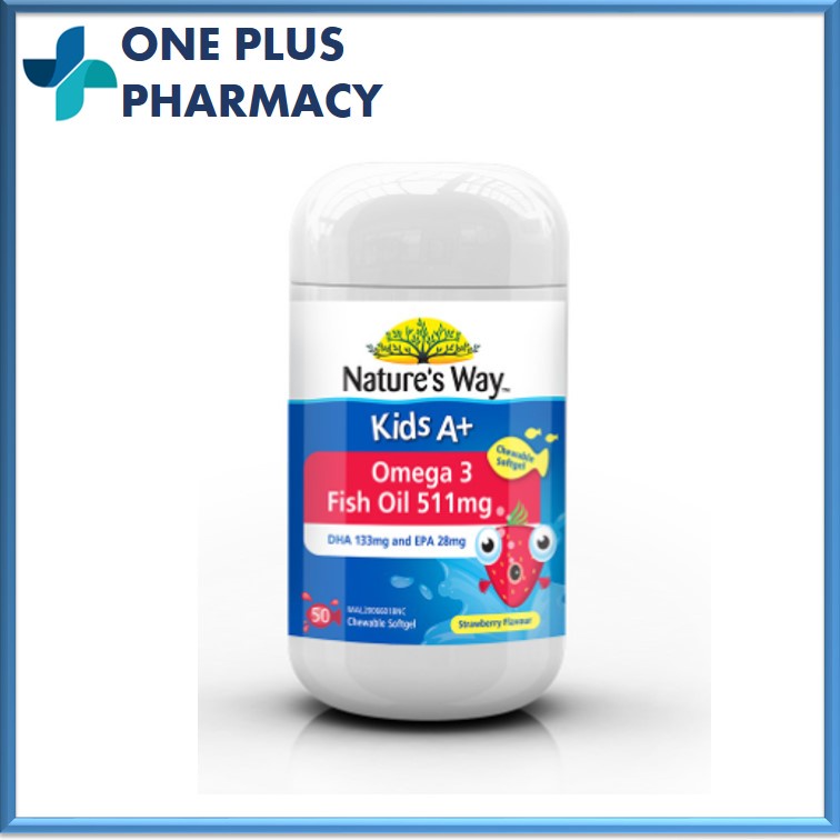 Nature’s Way Kids A+ Omega 3 Fish Oil 511mg Chewable Softgel 50s [EXP ...