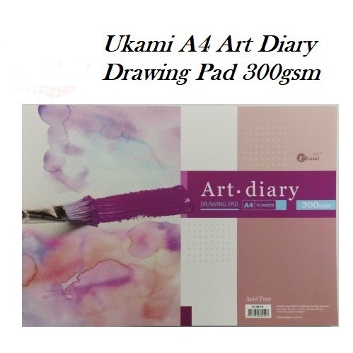 Ukami 300gsm A4/A3 Art Diary Drawing Block / Drawing Pad / Kertas ...