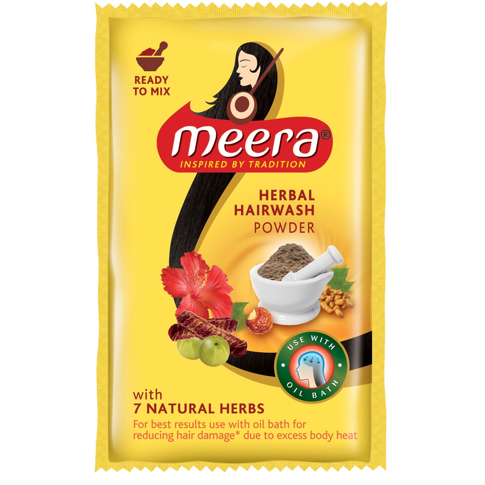 MEERA HERBAL HAIR WASH POWDER 40g/80g/150g | Shopee Malaysia