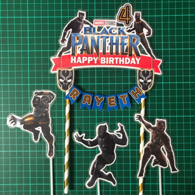 Black panther cake topper set | Shopee Malaysia