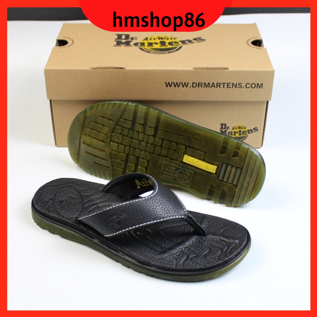 Men's Leather Flip-flops. Dr.Martens Packer 2A92 Thailand Slippers ...