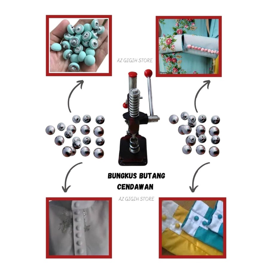 Butang Bungkus /Button Wrap FLAT & MUSHROOM-100pcs | Shopee Malaysia