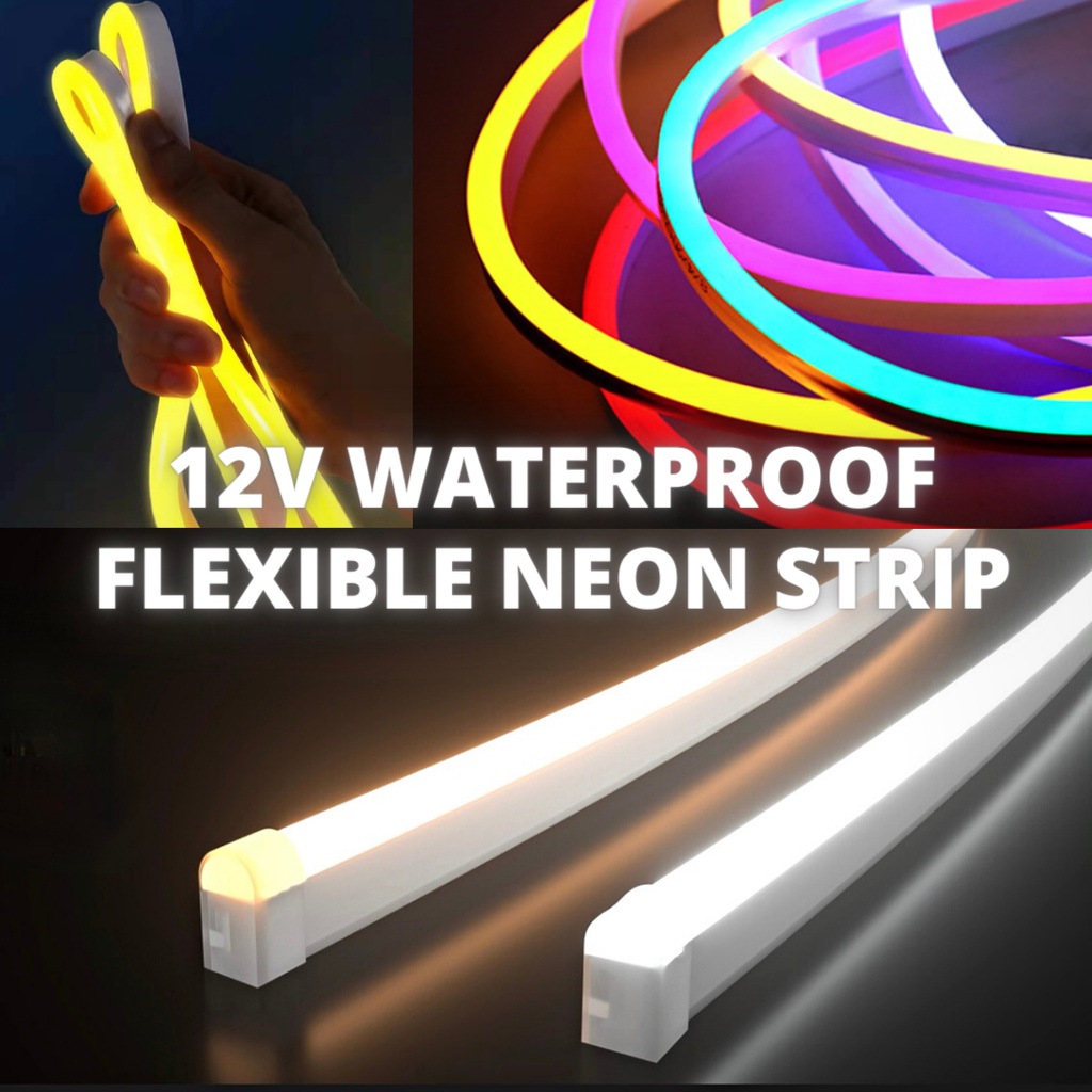 [READY STOCK] 5M NEON FLEXIBLE STRIP LIGHT IP65 WATERPROOF 12V LONG ...
