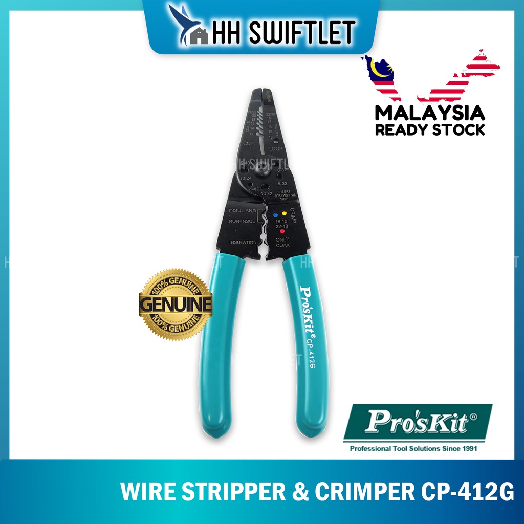 ProsKit CP-412G Heavy Duty Wire Strippers or Crimpers | Shopee Malaysia