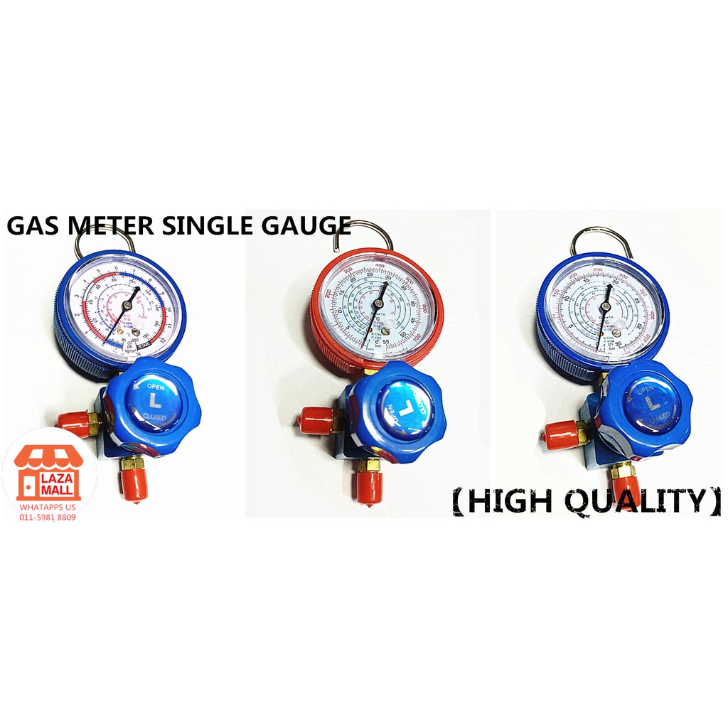 【R22 R410A R32 R134A R12】GAS METER MANIFOLD GAUGE LOW PRESSURE SINGLE GAUGE AIR CONDITIONER ...