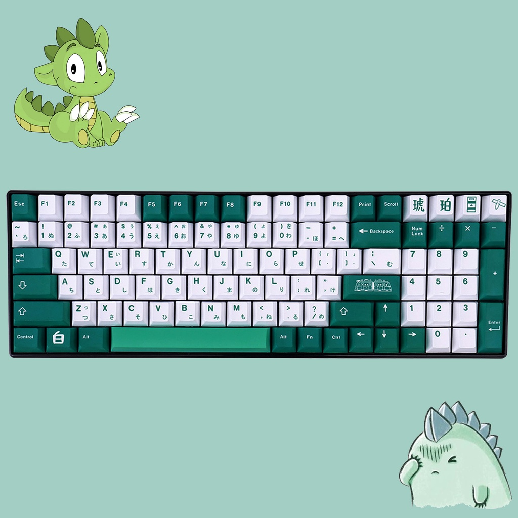 Haku Japanese Cherry Profile Keycaps 129 Keys PBT Dyesub Keyboard ...
