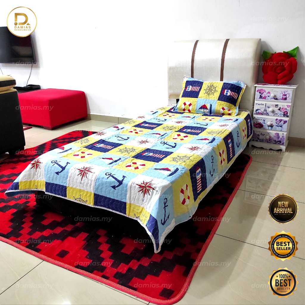Hadiah Anak Cadar Random Fahim Single Bujang Patchwork Set 2 in 1 ...