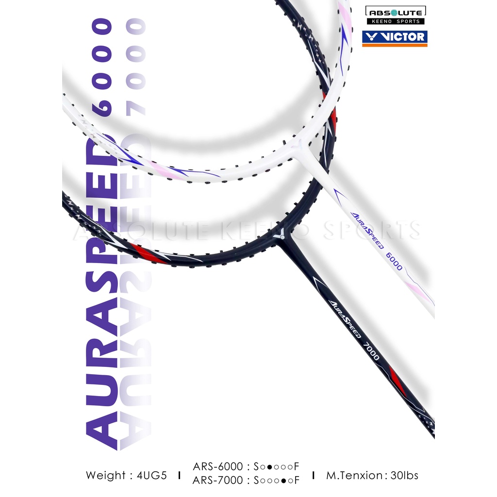 VICTOR AURASPEED 6000 / AURASPEED 7000 Badminton Racket | Shopee Malaysia