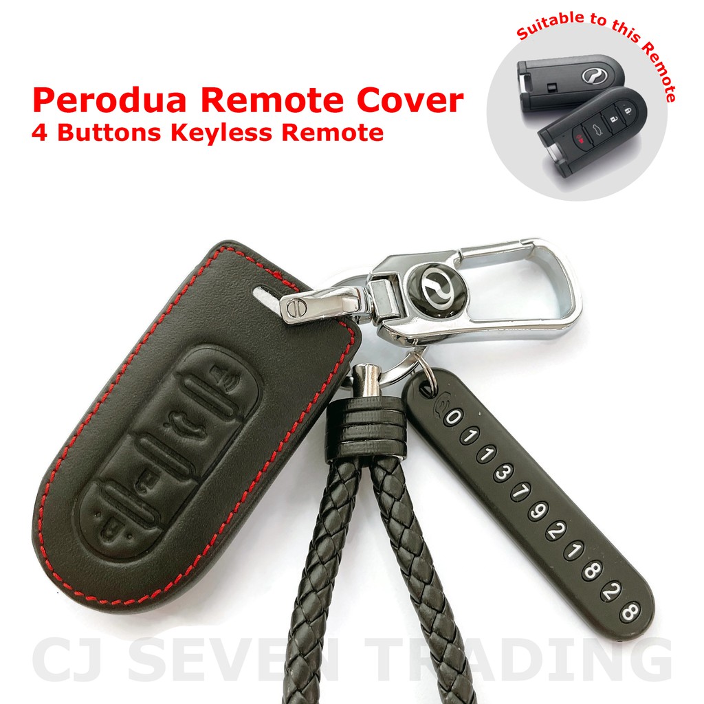 Perodua Bezza / MYVI / Aruz Keyless Push Start Remote Cow Leather Car ...