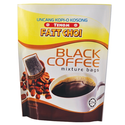 FATT CHOI Tenom Black Coffee Sachet 10g x 10 Sachet Sabah Kopi-O Kosong ...